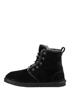UGG Harkley Lace-up Suede Boots - Black