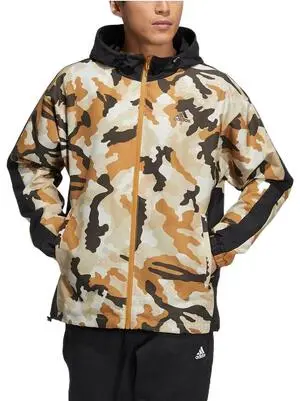 Adidas Camouflage Zip-up Hooded Jacket - Multi-color