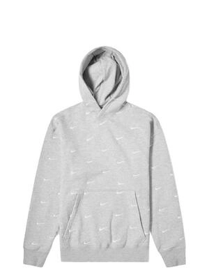 Nike Lab All-over Swoosh Logo Hoodie - Grey