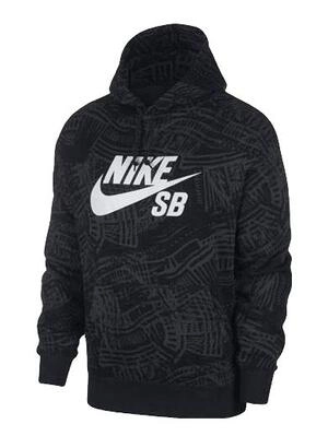 Nike Graphic Print Hoodie - Black