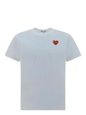 Play Comme Des Garcon Comme Des Garcons Play Ss25 Heart Emblem T-shirt 'white' White