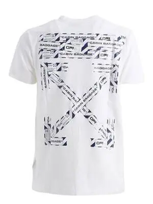 Off-White Ss21 Logo Alphabet Printing Round Neck Short Sleeve Ordinary Version - White