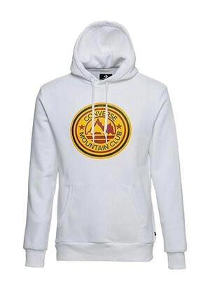 CONVERSE Converse Chest Logo Knit Hoodie White