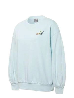 PUMA Round Neck Sweatshirt With Logo Print - Blue