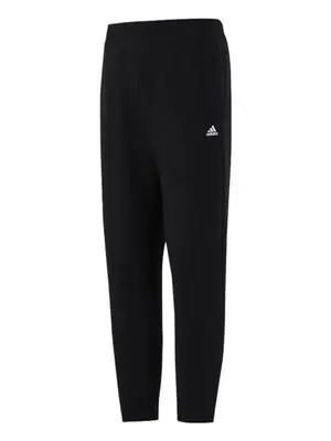 Adidas Solid Color Small Logo Sports Stylish Long Pants/trousers - Black