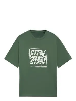 LI-NING Counterflow Graphic T-shirt 'green White - Green/white