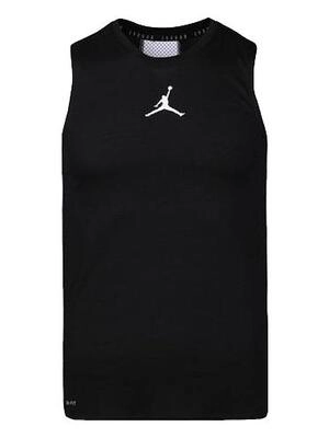 JORDAN Air Logo Printing Breathable Basketball Vest - Black
