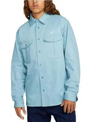 Nike Woven Skate Long-sleeve Button Down - Blue