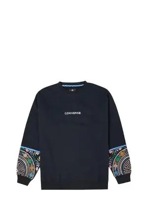 CONVERSE Tapestry Crewneck Sweatshirt - Black