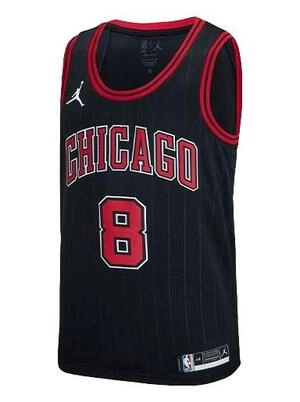 JORDAN Nba Sports Basketball Jersey Sw Fan Edition 20 Season Chicago Bulls Zach Lavine No. 8 - Black