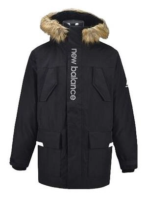 NEW BALANCE Parka Jacket With Hood - Black