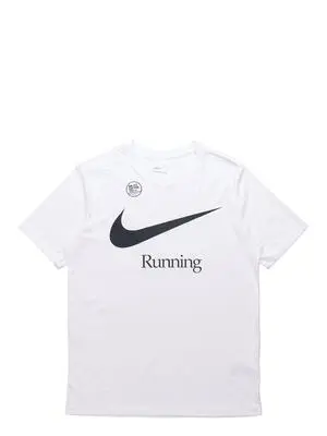 Nike Dri-fit Running Graphic Short Sleeve Tee - White