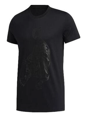 Adidas Cny Printing Basketball Sports Short Sleeve - Black
