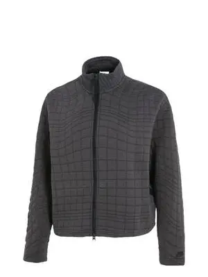 Nike Quilted Zipper Cardigan Jacket - Grey