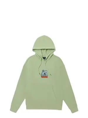 VANS Cartoon Pattern Loose Pullover Hoodie - Green