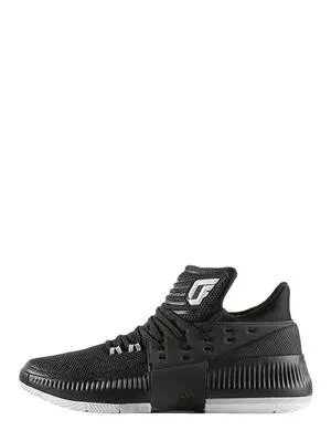 Adidas Adidas D Lillard 3 High Top Lace-Up Basketball Sneakers Black