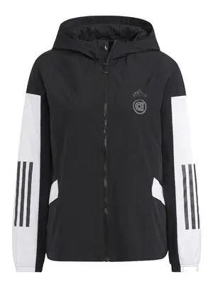 Adidas Woven Jacket With Hood - Black/white