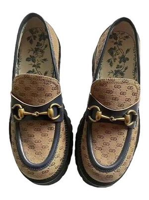 Gucci Gucci GG Horsebit Loafers Beige/brown
