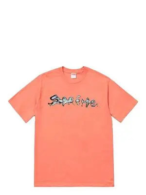 Supreme Supreme Fw18 Liquid Tee Terra Cotta Logo Tee Pink