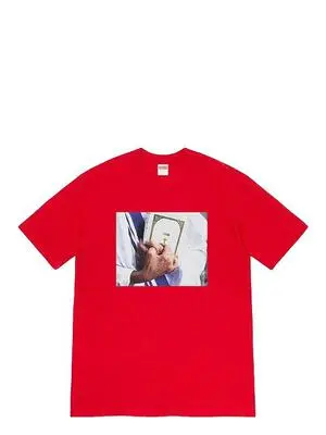 Supreme Fw19 Week 7 Bible Tee Printing Short Sleeve - Red