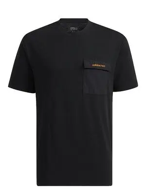Adidas Neo M Sw Pkt Tee Chest Pocket Back Funny Sports Short Sleeve - Black