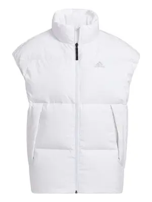 Adidas Padded Down Vest With Stand Collar - White