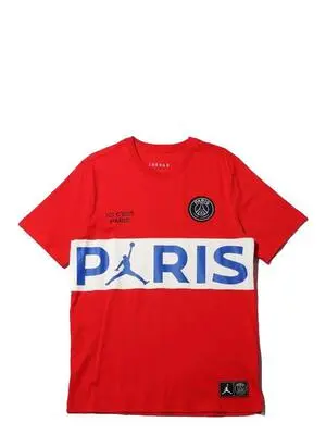 JORDAN X Psg Paris Saint-germain Short Sleeve Tee - Red