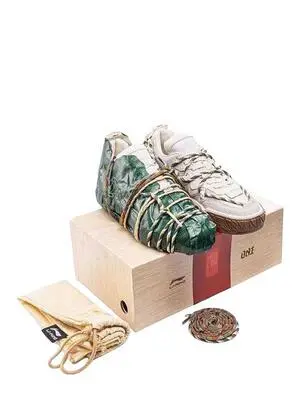 LI-NING 001 Unblock Dragon Boat Festival Special Box" Sneakers - Grey/green/white