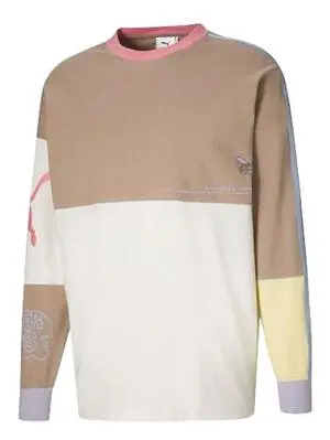PUMA X Ks Ls Tee Long Sleeves T-shirt White - Creamy