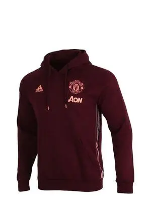 Adidas Manchester United Pullover Hoodie - Wine Red