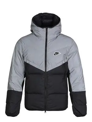 Nike Stay Warm Colorblock Hooded Down Jacket - Blackgraymulti-color