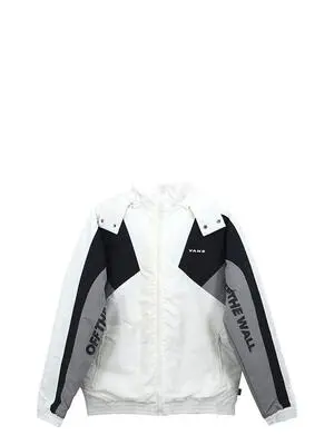 VANS Hooded Track Jacket With Contrast Stitching And Graphic Detail - White