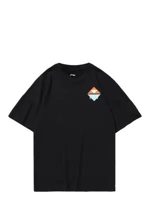LI-NING Counterflow Graphic T-shirt 'black - Black/orange