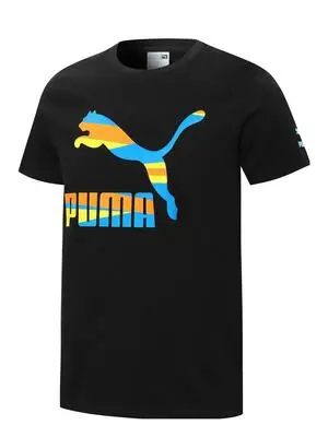 PUMA Colorful Logo T-shirt - Black