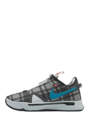 Nike Pg 4 "plaid" Basketball Sneakers - Black/grey