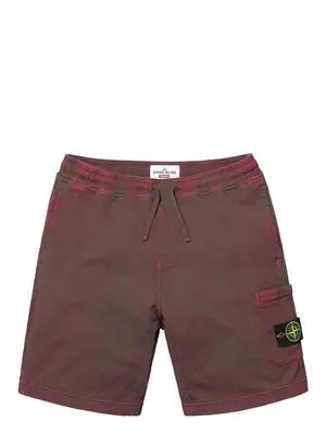 Supreme Ss19 X Stone Island Sweatshort Crossover Cargo Shorts - Red