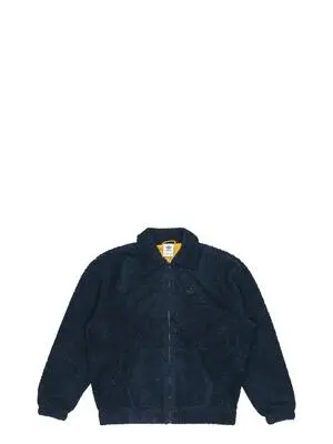 Adidas Embroidered Logo Lapel Sports Jacket - Blue