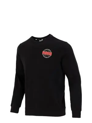 PUMA Round Neck Pullover With Logo Detail - Black