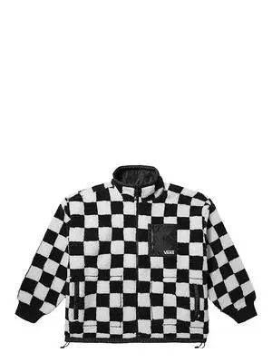 VANS Checkerboard Sherpa Jacket - White/black