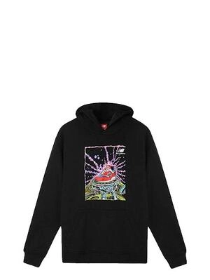 NEW BALANCE Printing Logo Hoodie - Black
