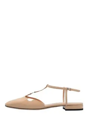 Gucci Ballerina Flats With T-strap Detail - Pink