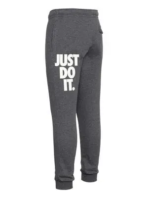 Nike Alphabet Fleece Lined Stay Warm Knit Sports Pants Gray - Grey