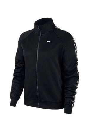 Nike Stand Collar Zip-up Track Jacket With Side Logo Detail - Black