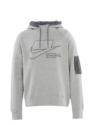 Nike Logo Print Pullover - Gray