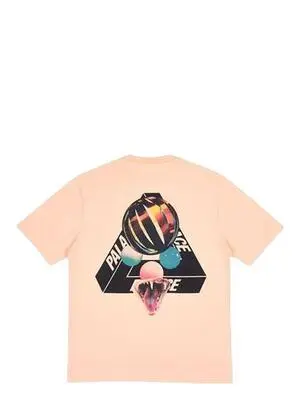 PALACE Sans Ferg Peach Glasses Back Logo Short Sleeve T-shirt - Pink