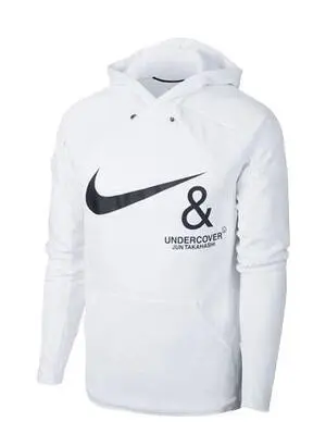 Nike Chest Double Zipper Sports Hoodie - White/black