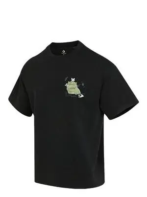 CONVERSE Converse Swamp Pals T-shirt Asia Sizing 'black' Black/green