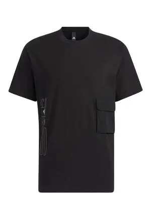 Adidas Th Hvcot Tee Solid Color Sports Short Sleeve Black - Multi-color