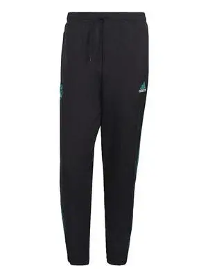 Adidas Real Madrid Icons Woven Soccer Pants - Black/blast Emerald