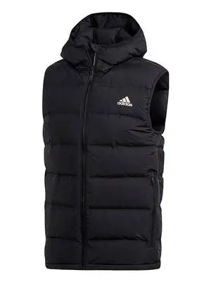 Adidas Helionic Hooded Down Vest - Black